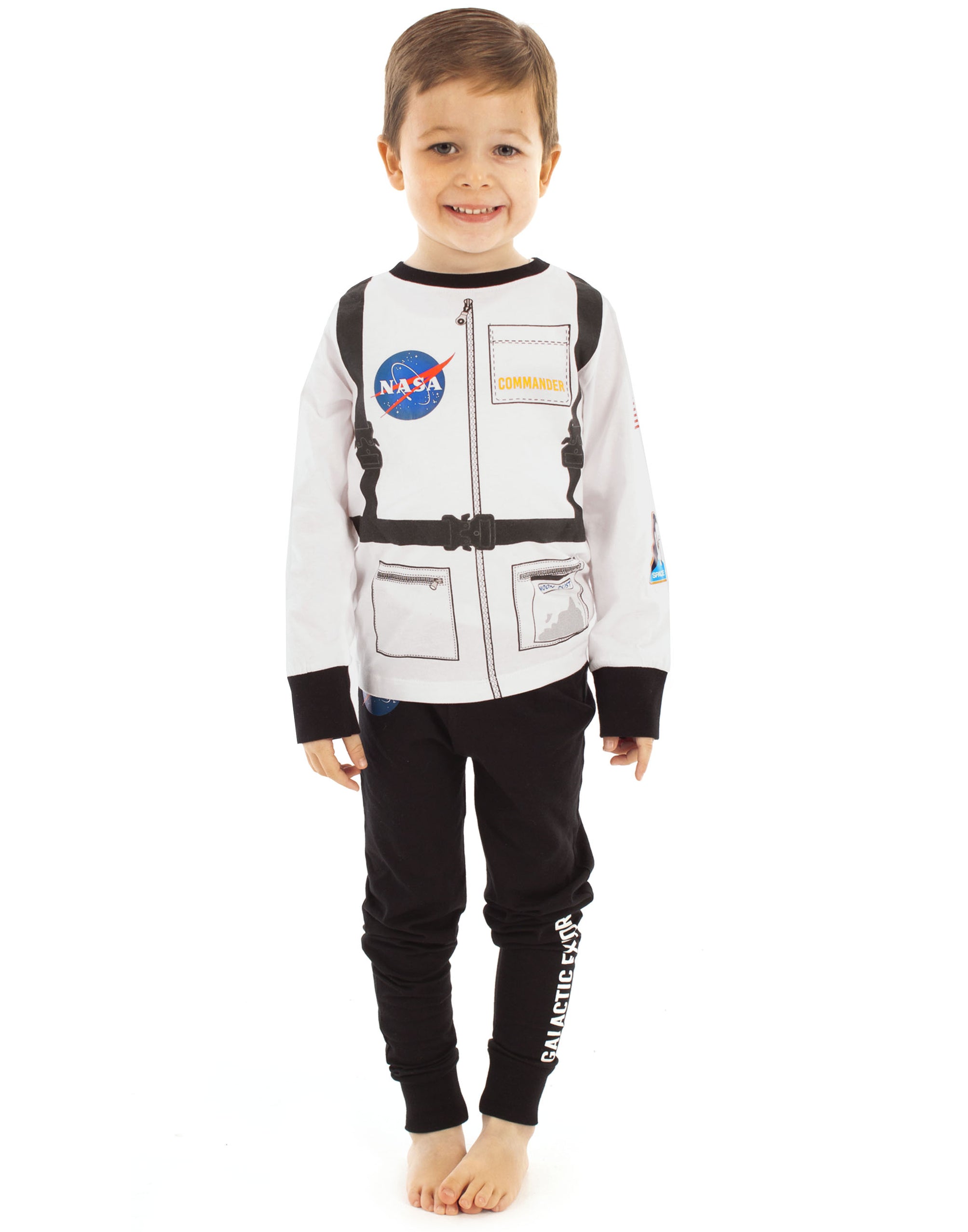 NASA Astronaut Kids Long Sleeve Uniform Costume Pyjama Set — Vanilla ...