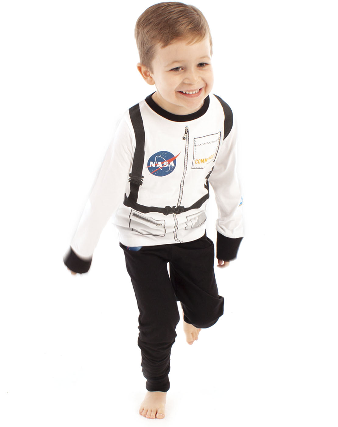 NASA Astronaut Kids Long Sleeve Uniform Costume Pyjama Set — Vanilla ...
