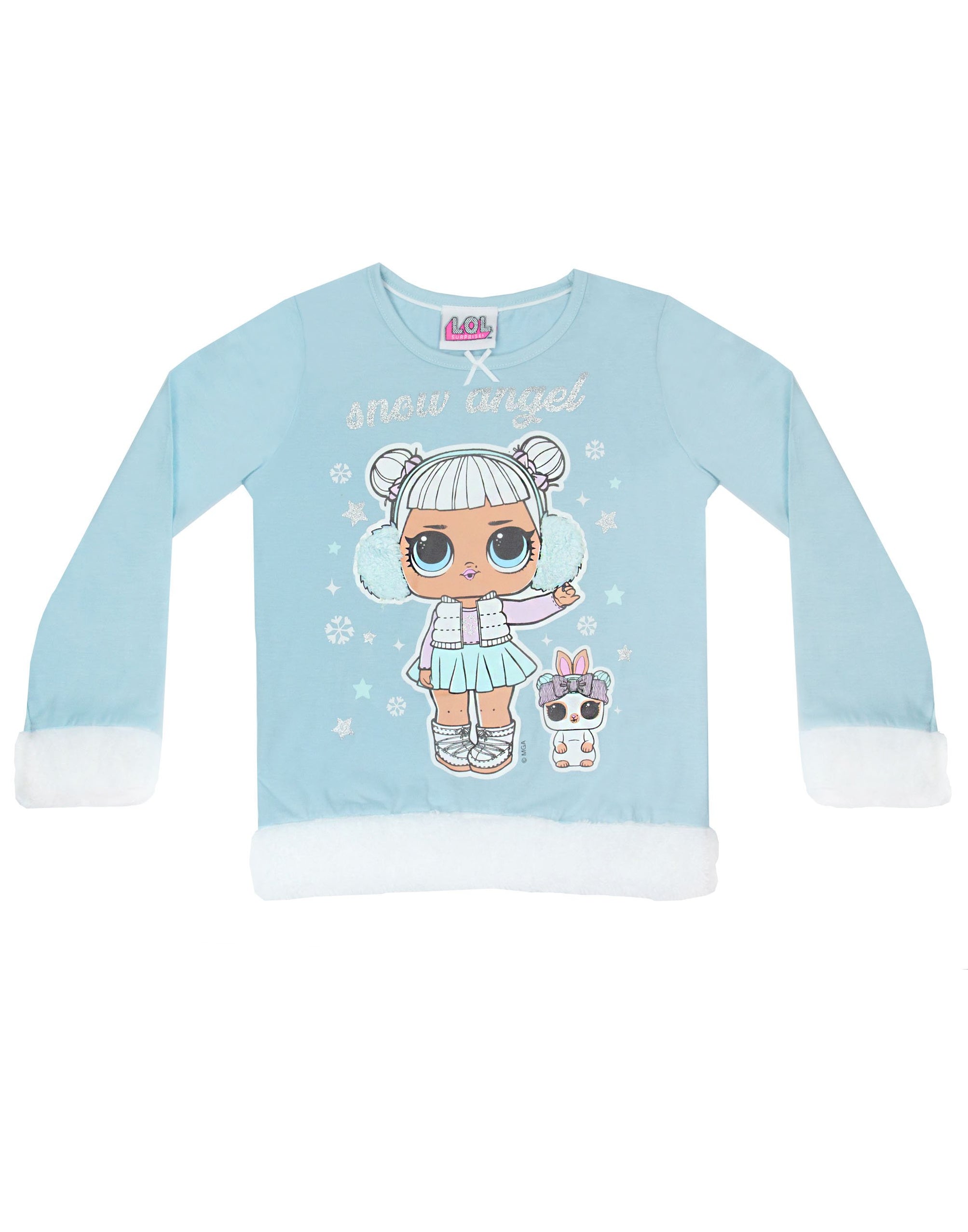 LOL Surprise Dolls Snow Angel Fur Trimmed Girl's Long Pyjamas — Vanilla ...