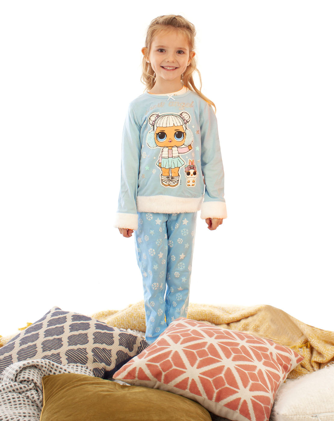 LOL Surprise Dolls Snow Angel Fur Trimmed Girl's Long Pyjamas — Vanilla ...