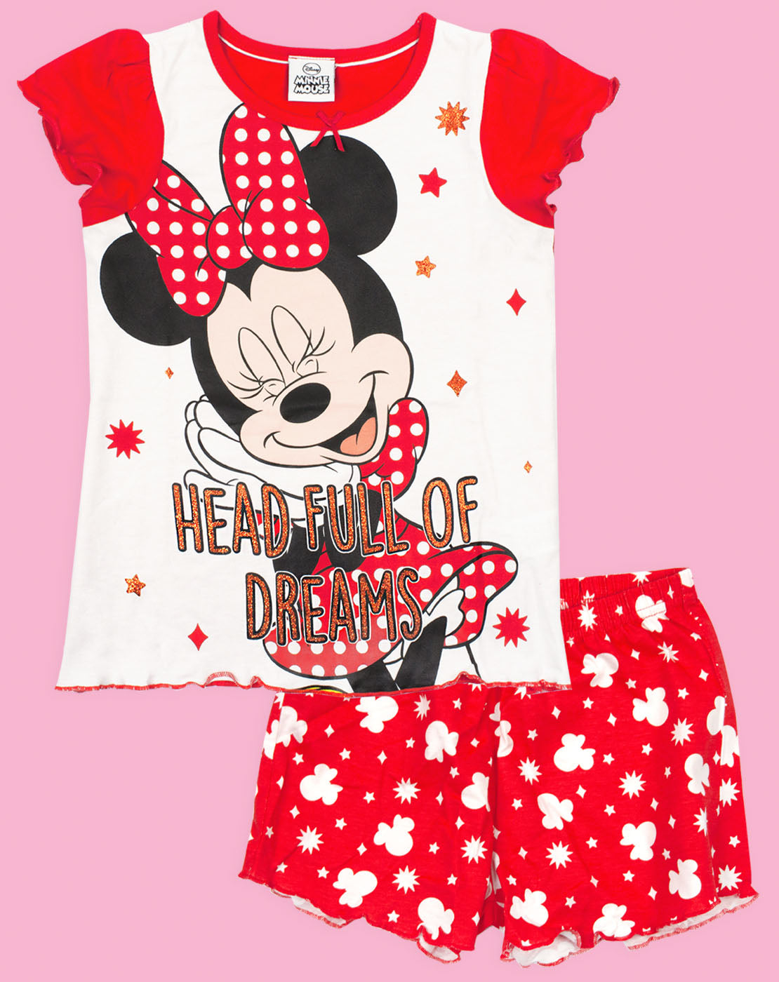 Disney Minnie Mouse Girl's Short Pyjamas - Red — Vanilla Underground