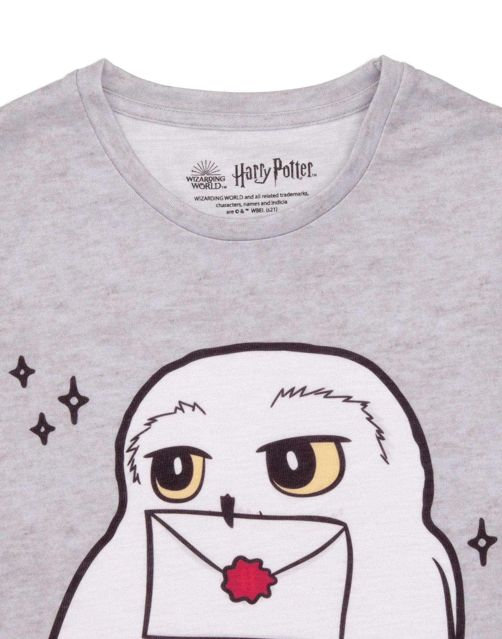 Harry Potter Hedwig Hogwarts Girl's Grey Marl Pyjama Night Dress ...