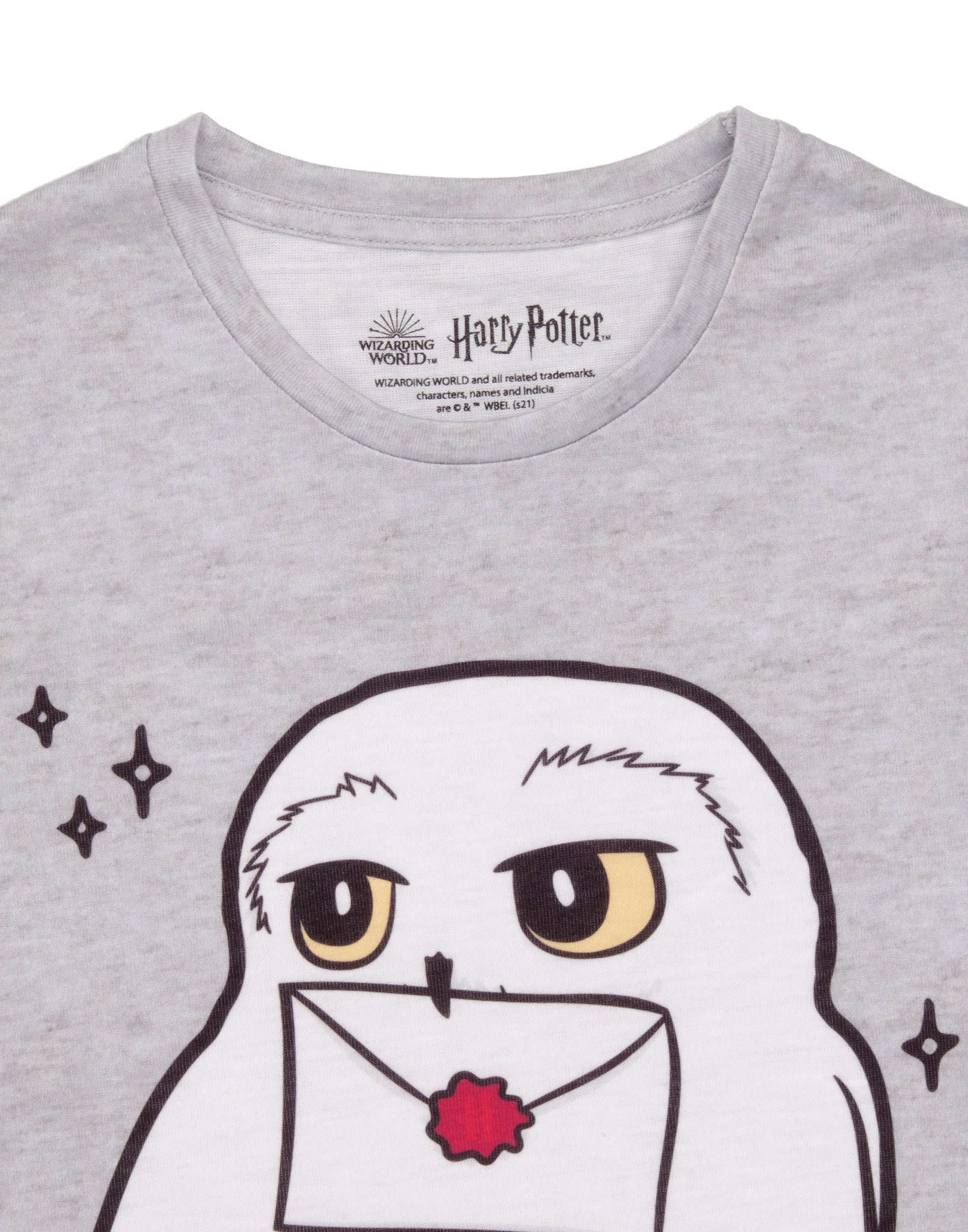 Harry Potter Hedwig Hogwarts Girl's Grey Marl Pyjama Night Dress ...