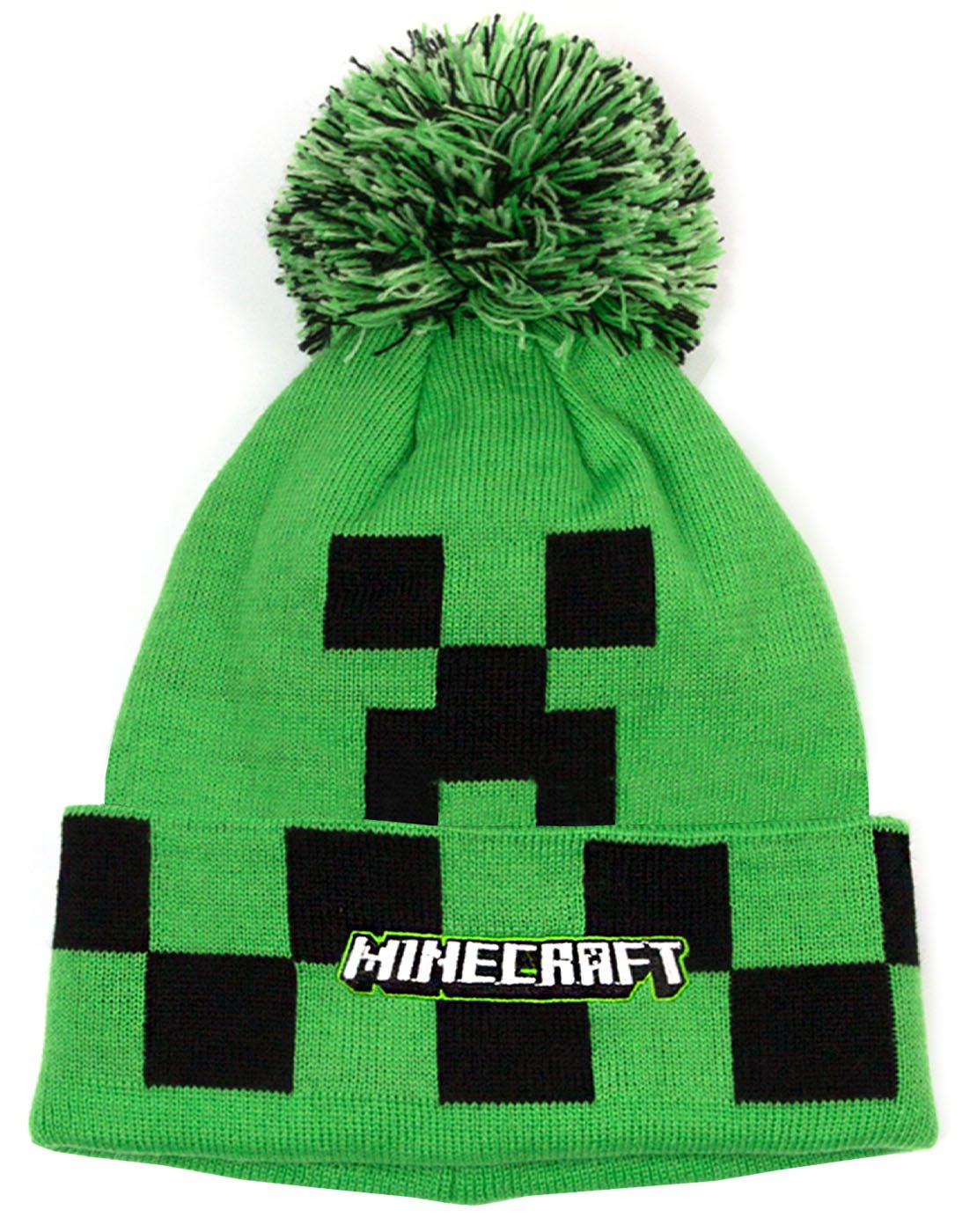 Minecraft Creeper Face Green Woolly Hat and Gloves Set — Vanilla ...