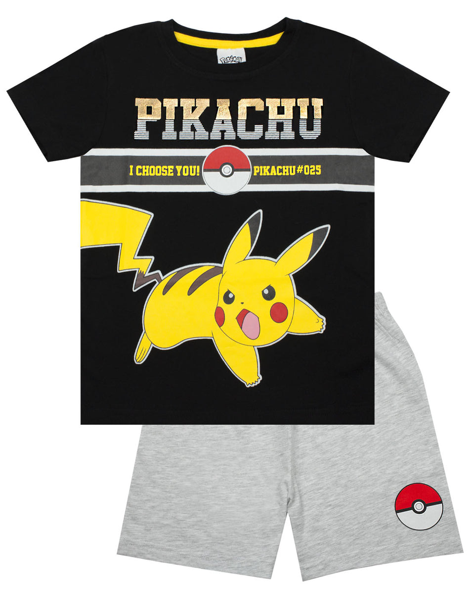 Pokemon Pikachu Electric Pokeball #025 Boy's Short Pyjamas — Vanilla ...
