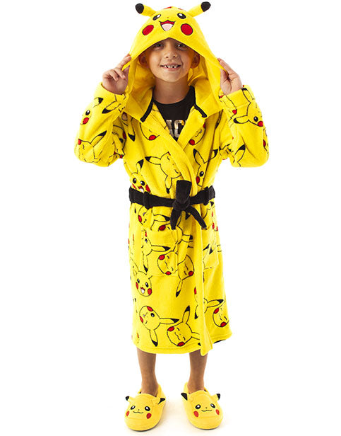 Pokemon Pikachu Kids Pocket Front Bathrobe - Yellow — Vanilla Underground