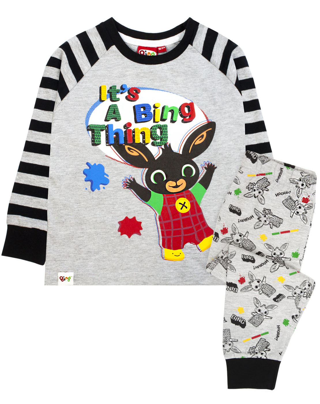 Bing Bunny 'it's a Bing Thing' Character Boy's Long Sleeve Pyjamas ...