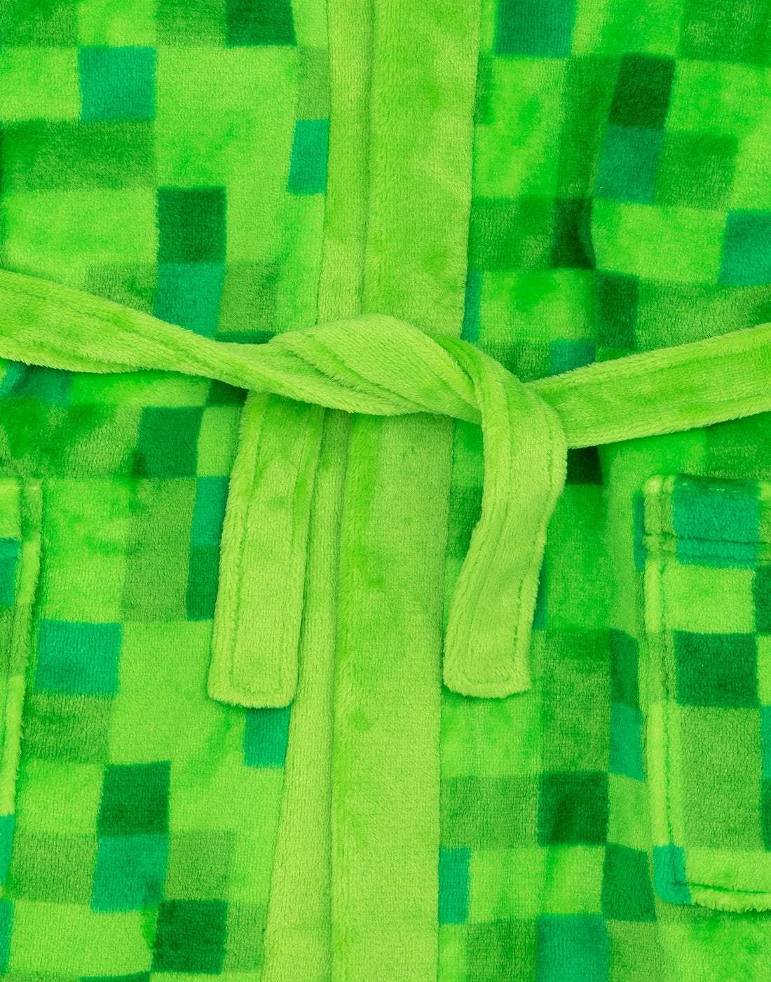 Minecraft Dressing Gown - Pixelated Creeper Gamer Gift - Boys Bathrobe ...