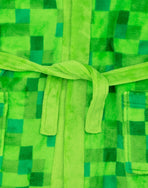 Minecraft Dressing Gown - Pixelated Creeper Gamer Gift - Boys Bathrobe ...