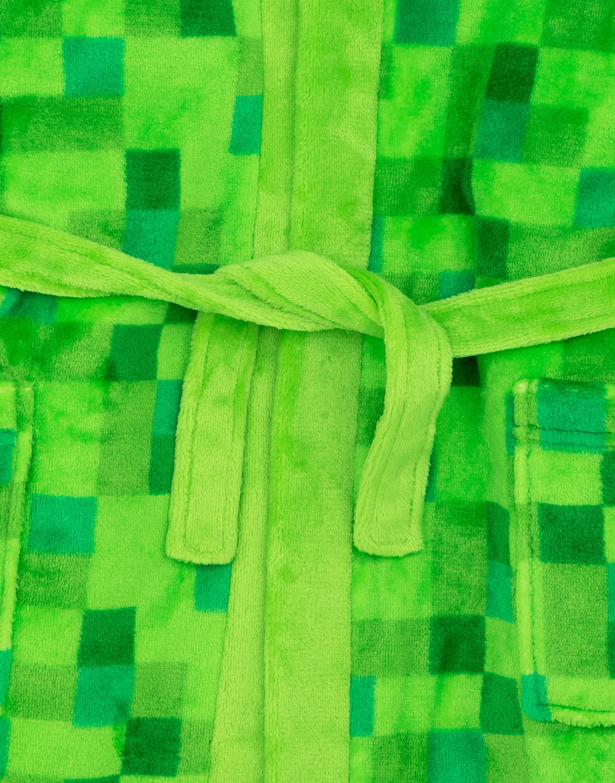 Minecraft Dressing Gown - Pixelated Creeper Gamer Gift - Boys Bathrobe ...