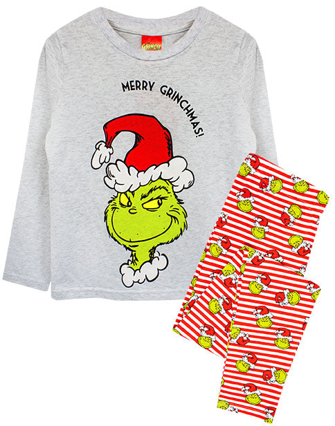 The Grinch Christmas Pyjamas For Kids - Grey — Vanilla Underground