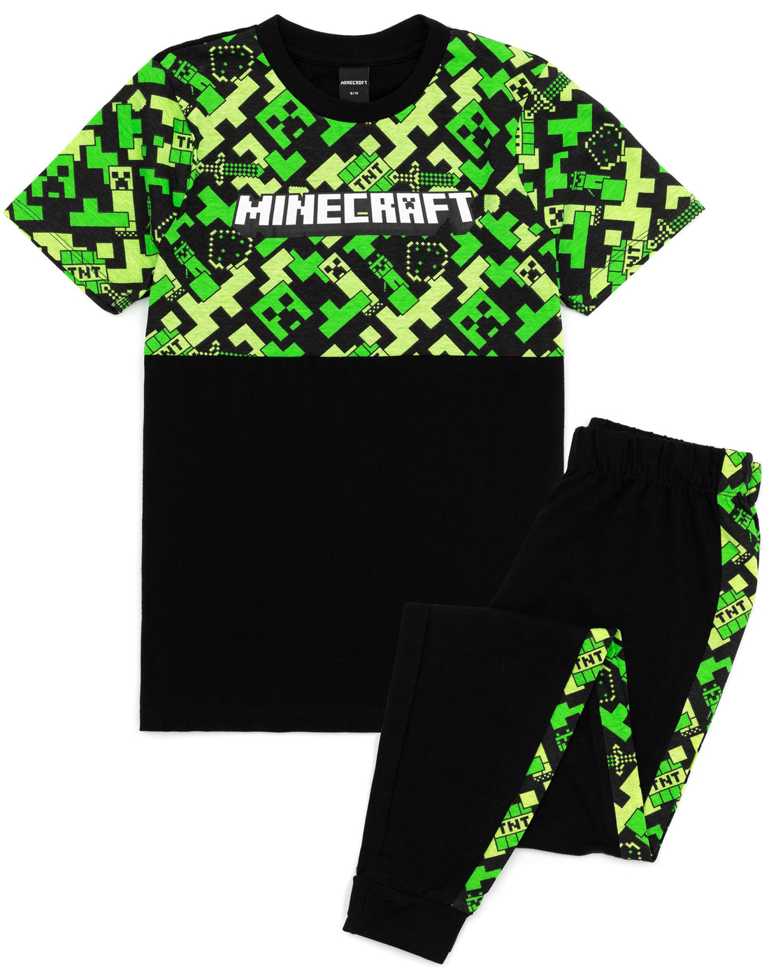 Minecraft Pyjamas Boys Long OR Short Bottom Options Kids Gamer PJs ...