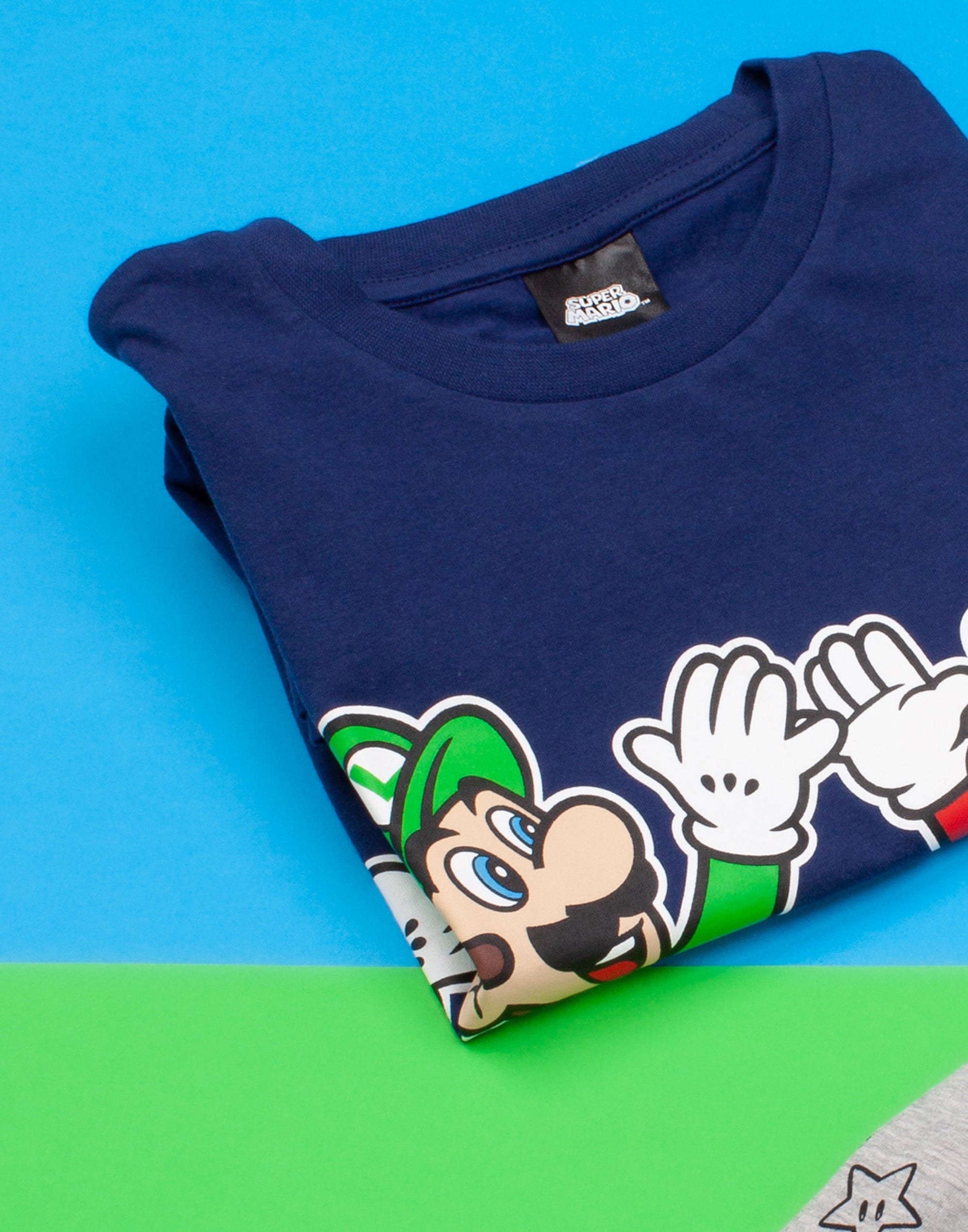 Nintendo Super Mario Pyjamas For Boys Luigi T-Shirt & Shorts Set - Blu ...