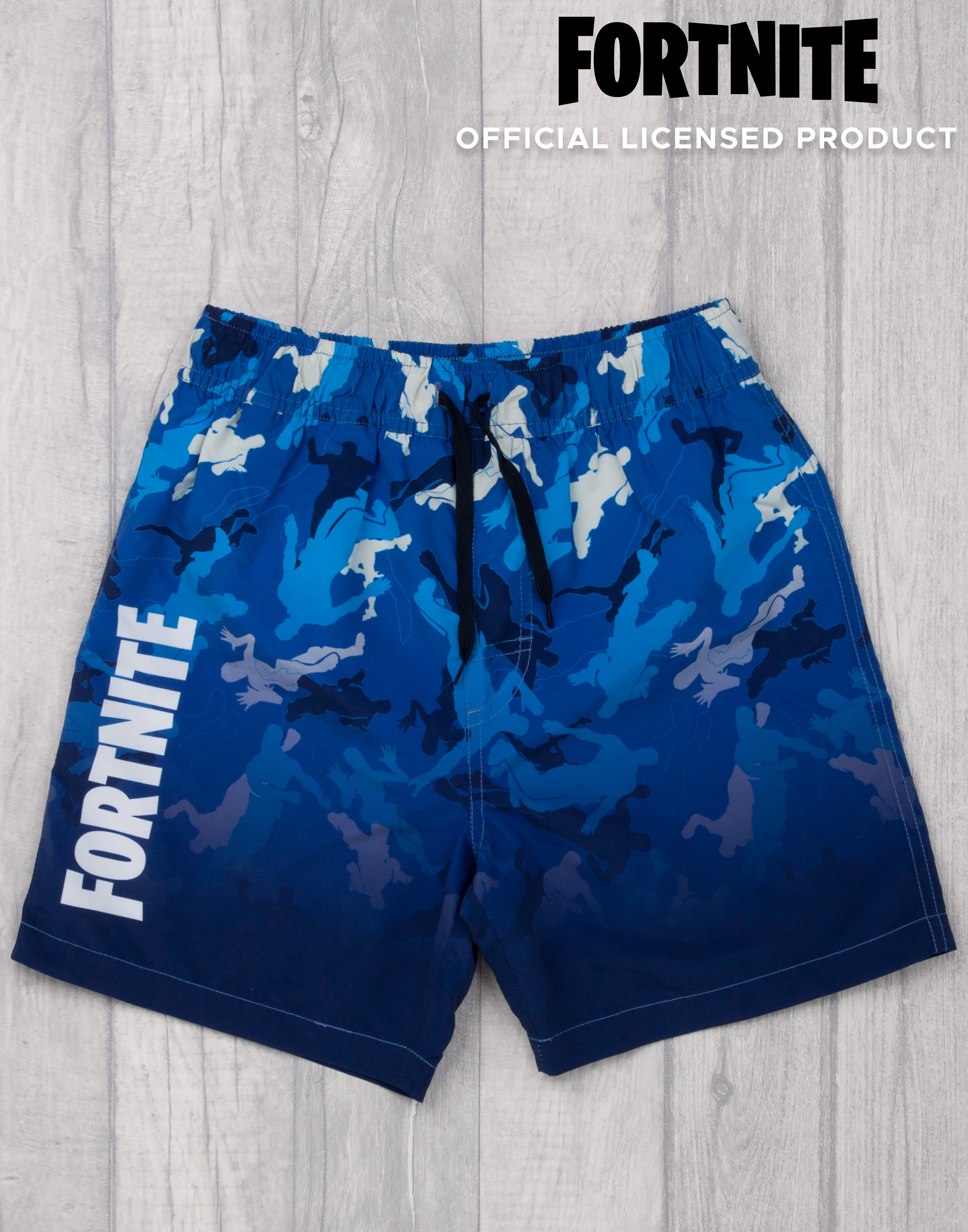 Fortnite Swim Shorts For Boys | Dark Blue Gamer Swimming Trunks ...