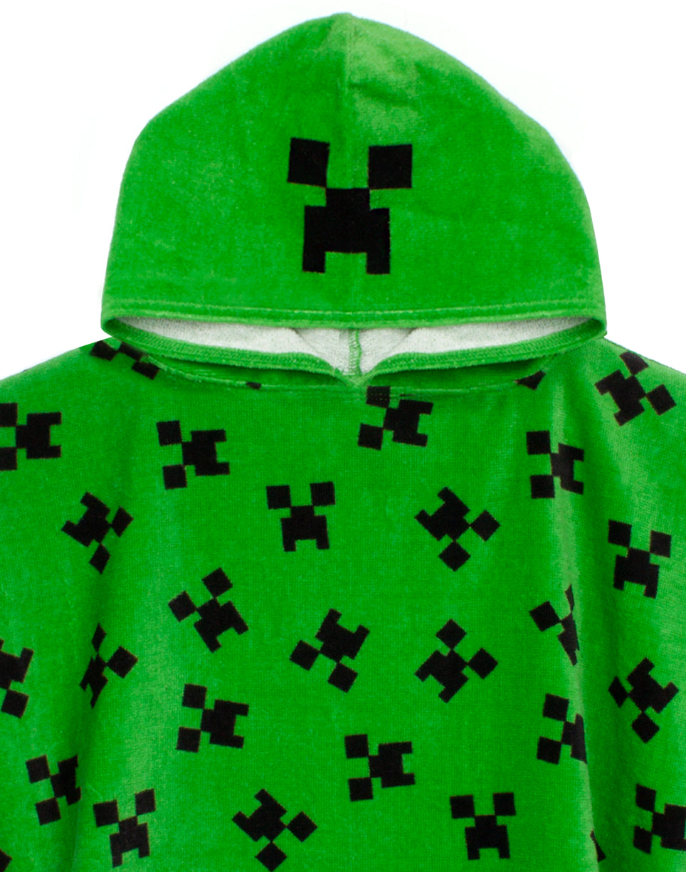 Minecraft Creeper Boy's Towel Poncho — Vanilla Underground