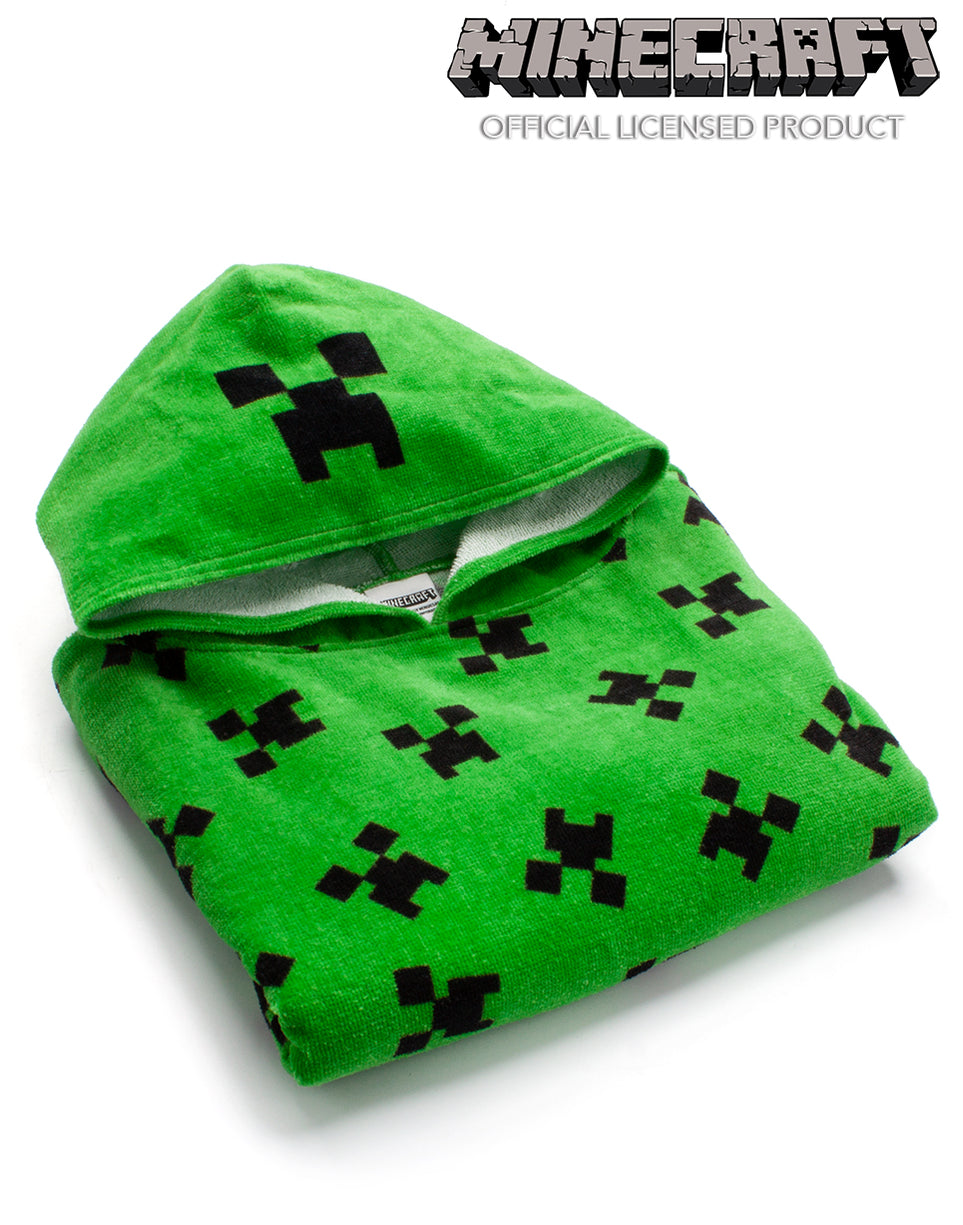 Minecraft Creeper Boy's Towel Poncho — Vanilla Underground
