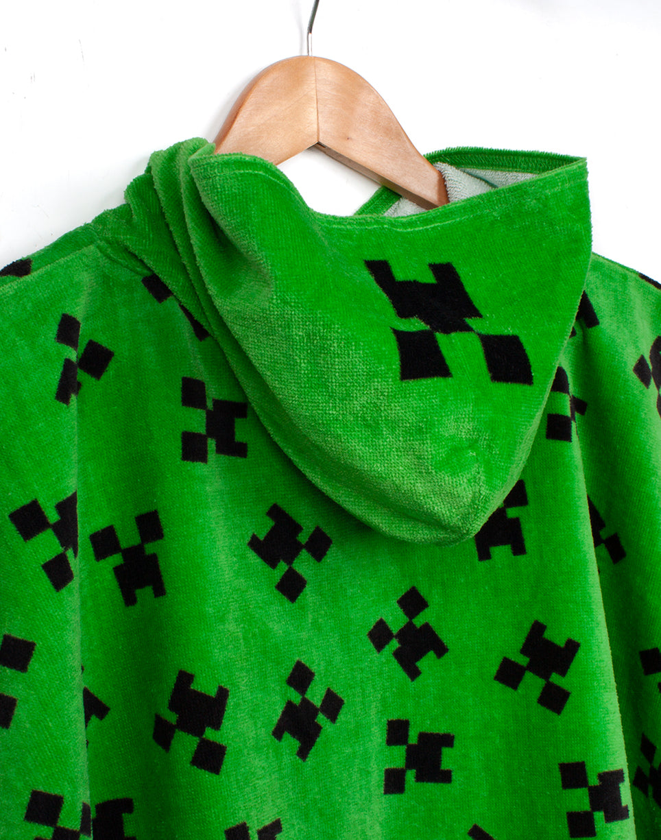 Minecraft Creeper Boy's Towel Poncho — Vanilla Underground