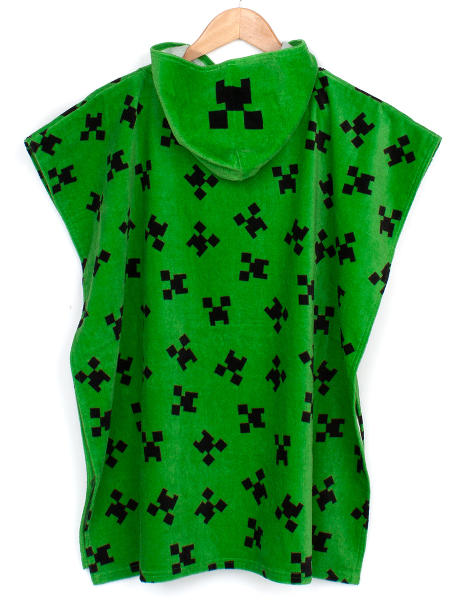 Minecraft Creeper Boy's Towel Poncho — Vanilla Underground