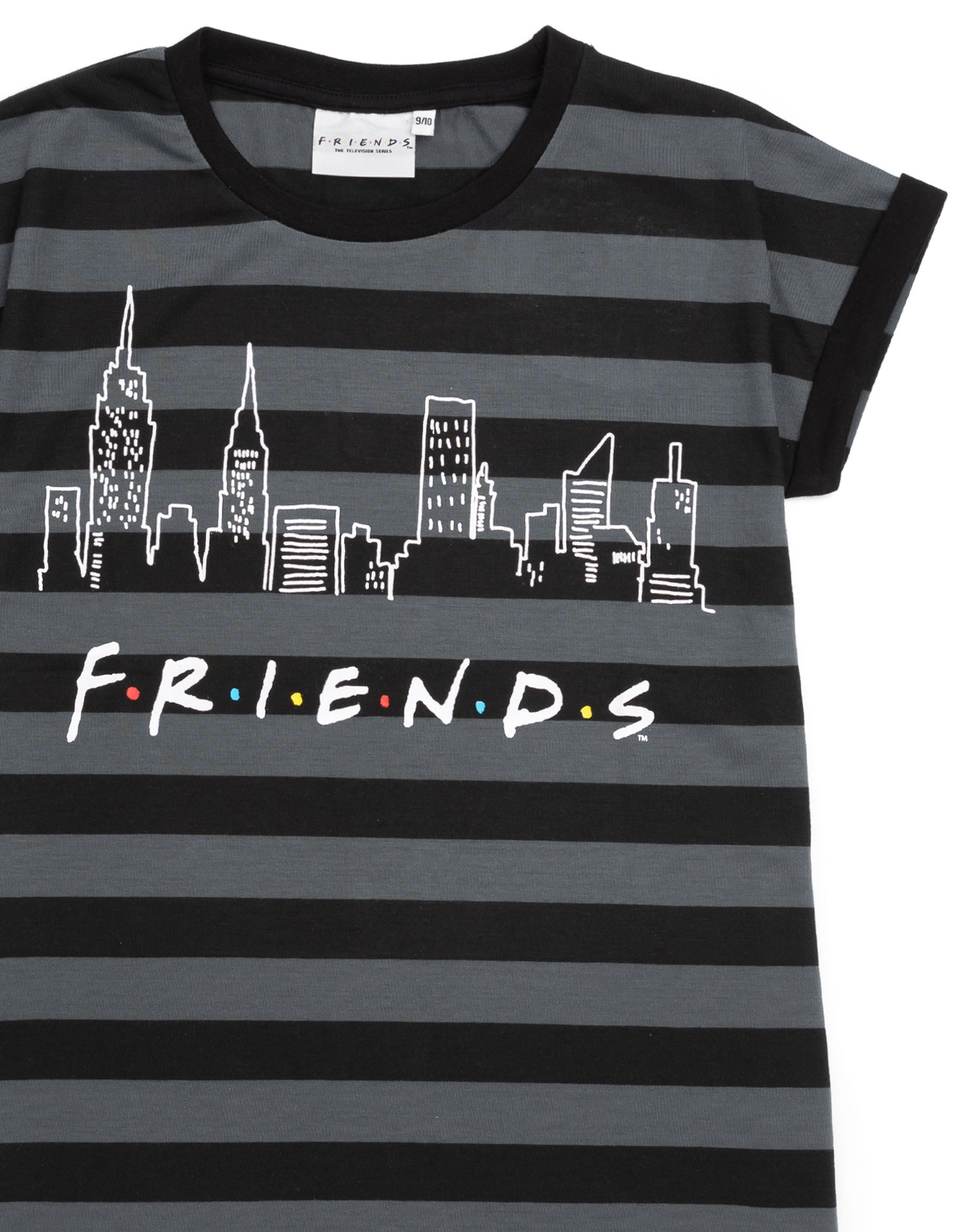 Friends Pyjamas For Girls Night Dress Short Sleeve Nightie - Grey ...