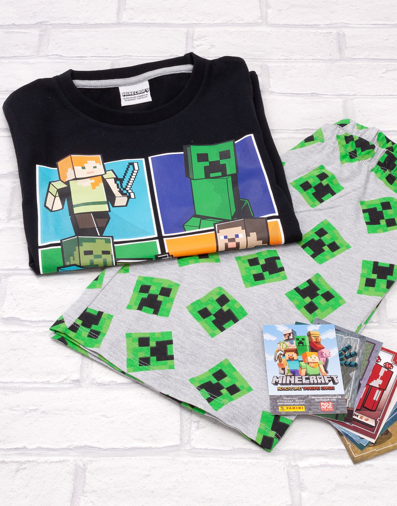 Minecraft Boys Pyjamas Set Top And Shorts Kids Gamer - Multicoloured ...