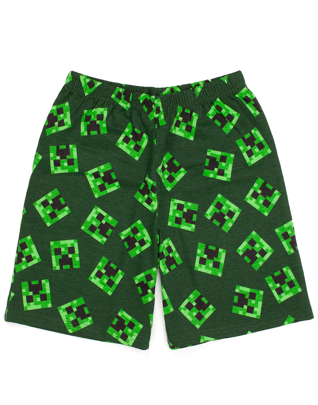 Minecraft Boys Pyjamas Set Top And Shorts Kids Gamer - Green — Vanilla ...