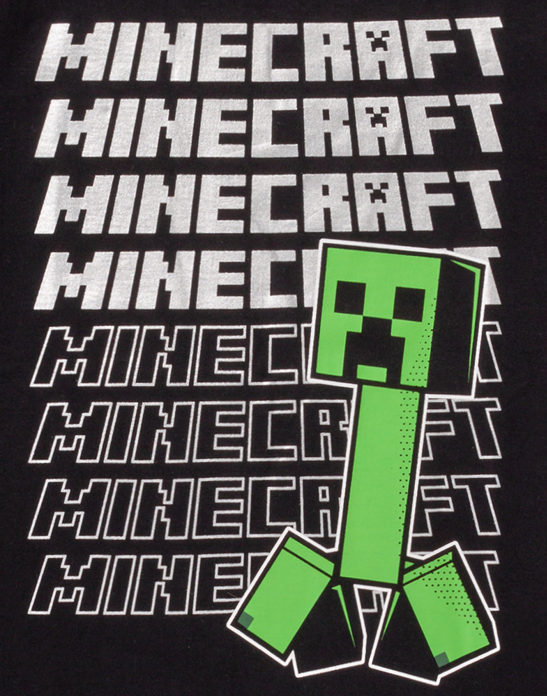 Minecraft T-Shirt For Boys Creeper Logo Merchandise - Black — Vanilla ...