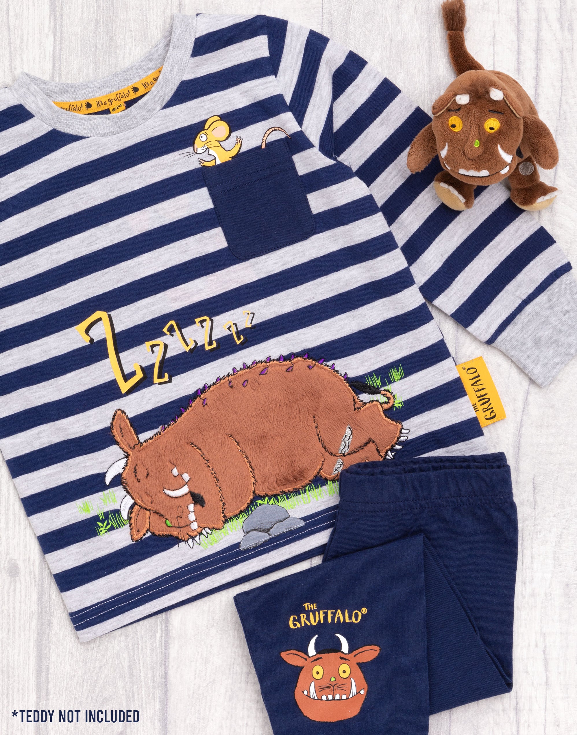The Gruffalo Boys Striped Character Pyjamas - Navy — Vanilla Underground