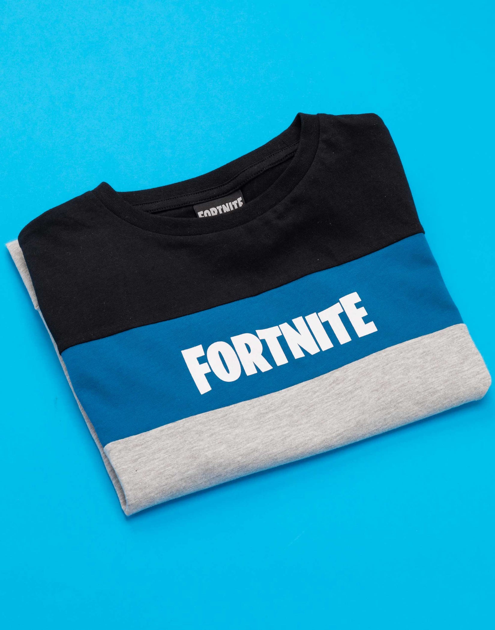 Fortnite Colour Block Logo Boy's T-Shirt - Grey — Vanilla Underground