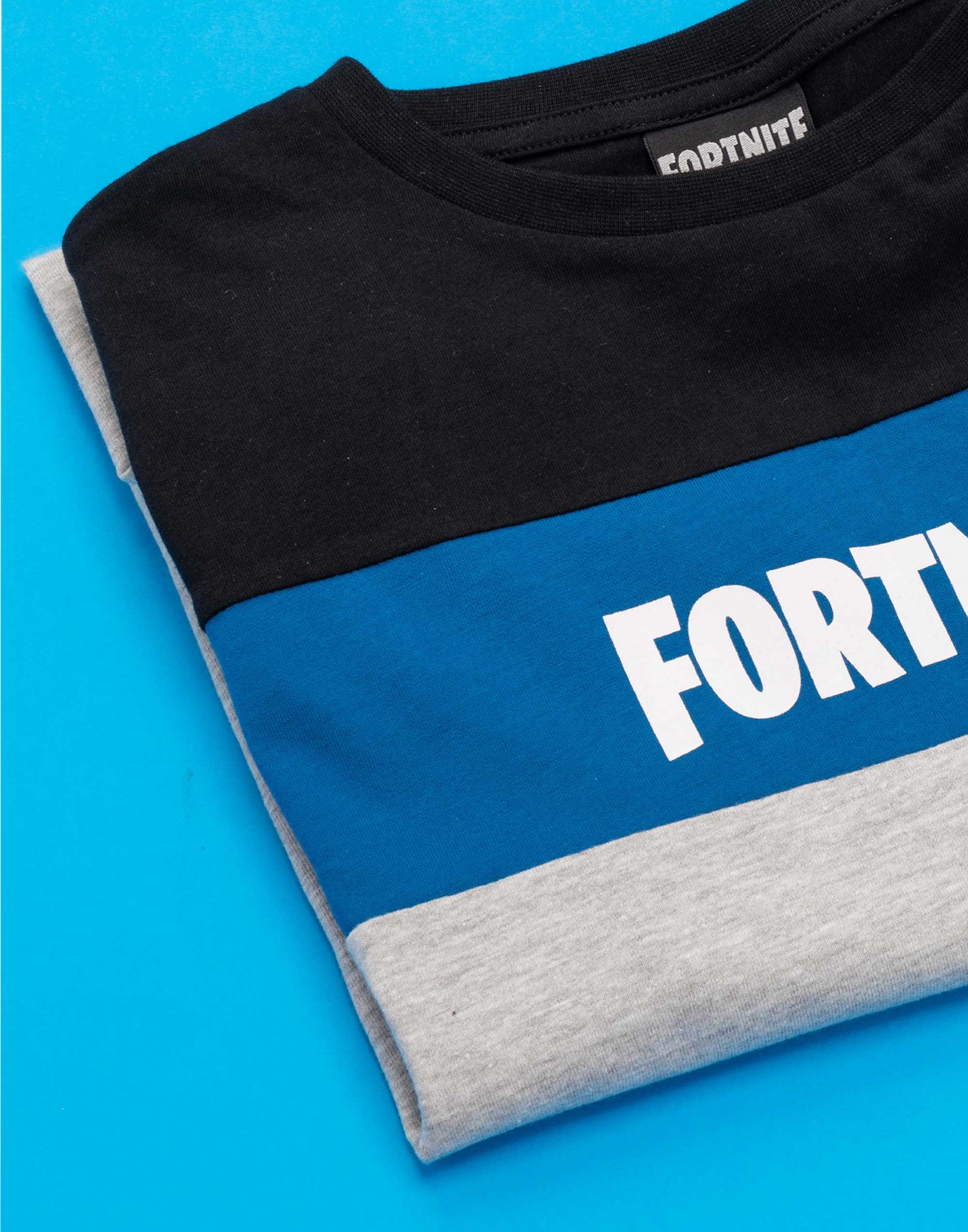 Fortnite Colour Block Logo Boy's T-Shirt - Grey — Vanilla Underground