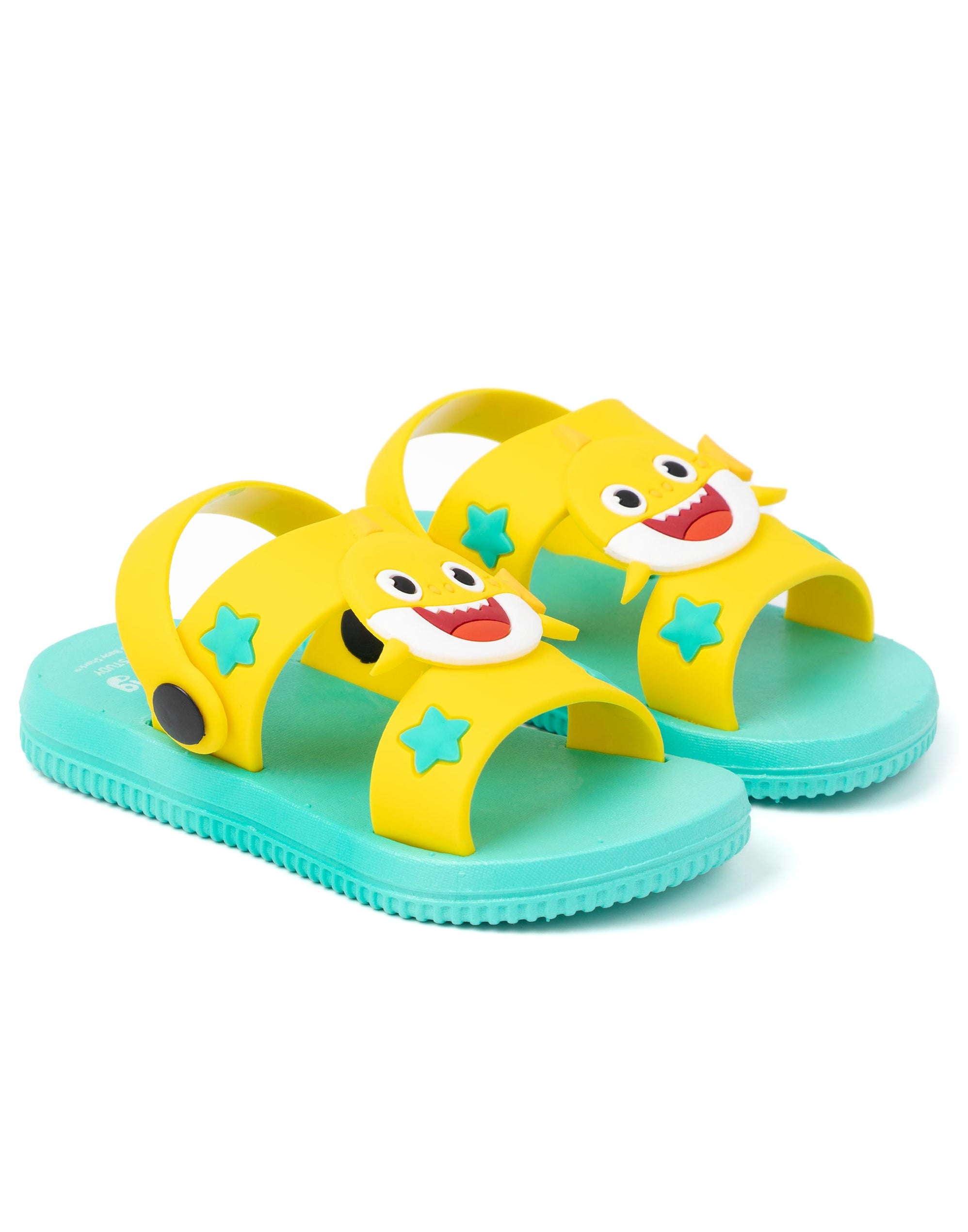 Baby Shark Kids Yellow Summer Slider Sandals — Vanilla Underground