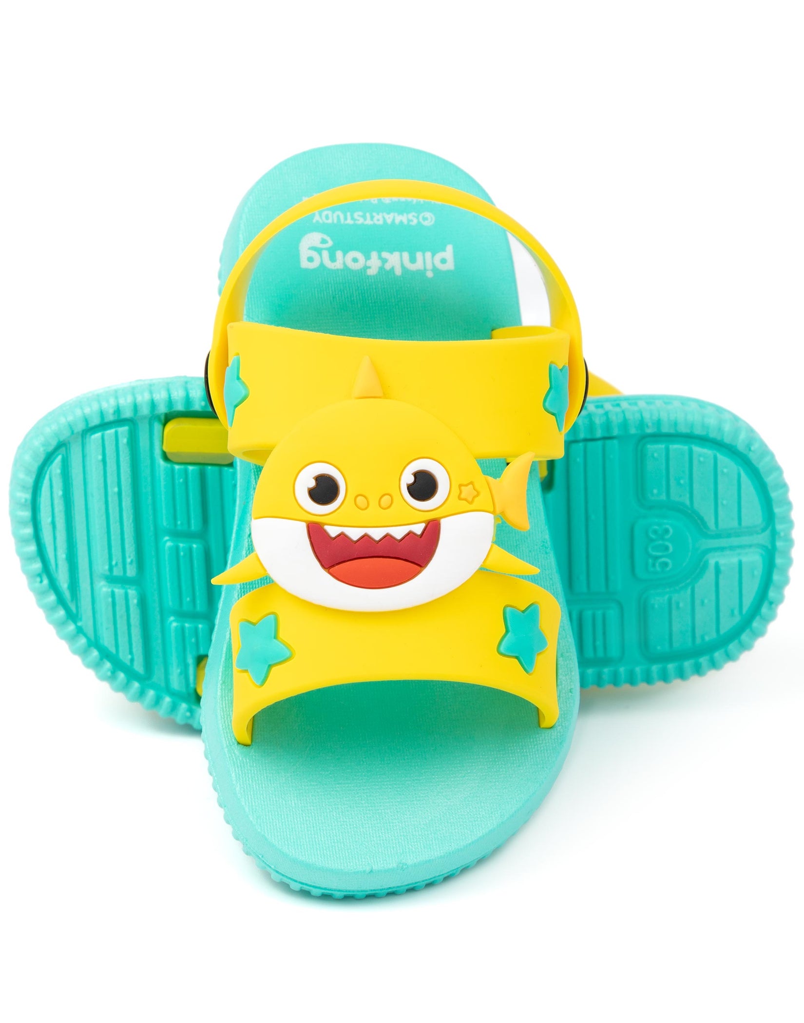 Baby Shark Kids Yellow Summer Slider Sandals — Vanilla Underground