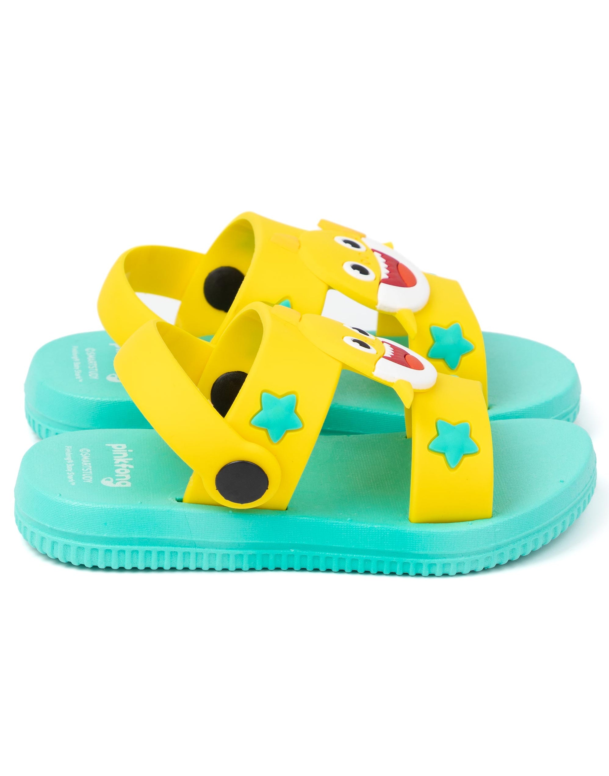 Baby Shark Kids Yellow Summer Slider Sandals — Vanilla Underground