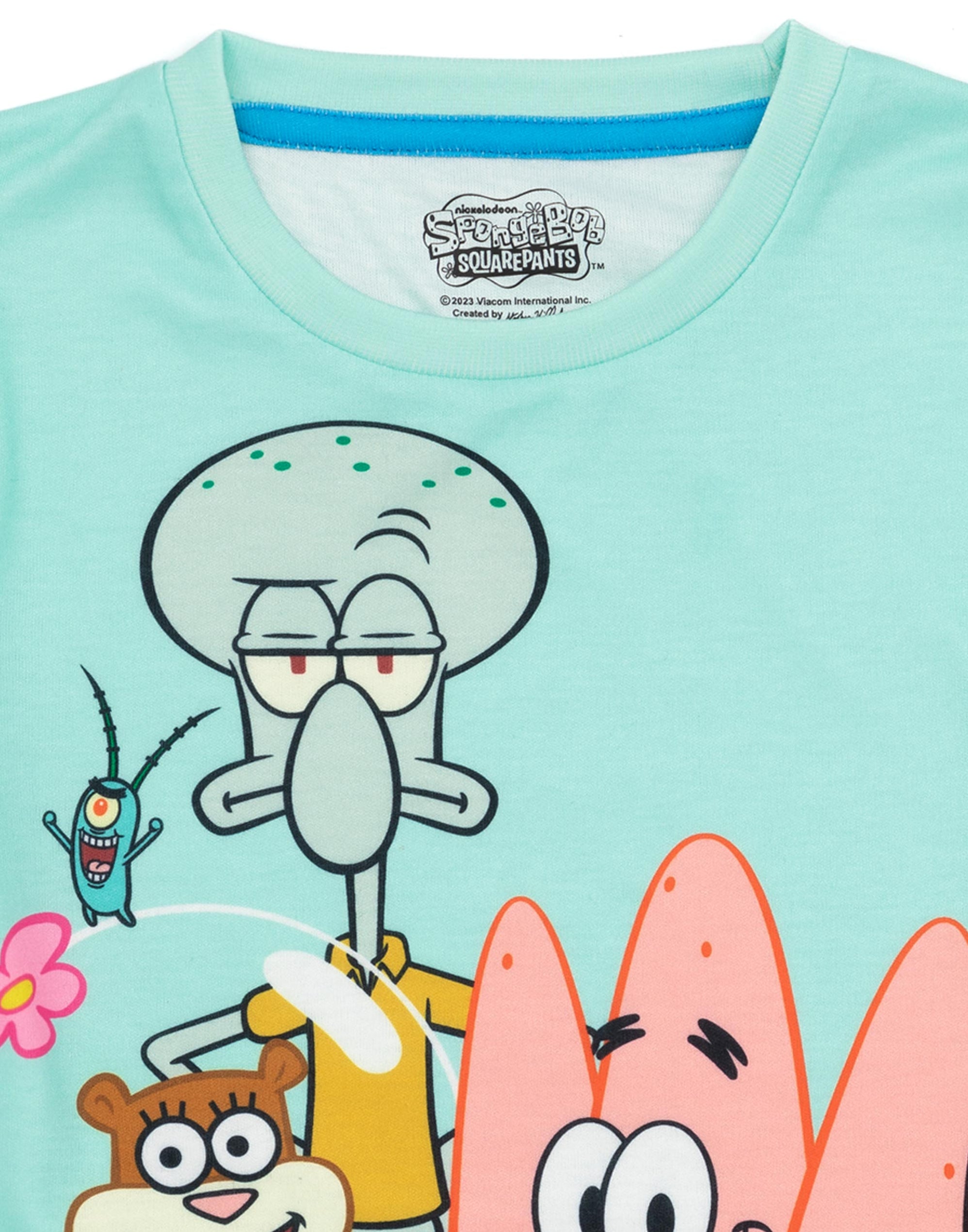 SpongeBob SquarePants Kids Blue T-Shirt And Shorts Pyjamas — Vanilla ...