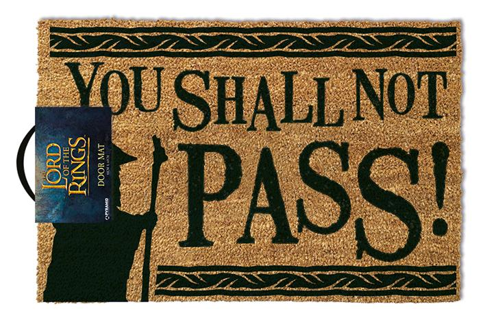 Lord Of The Rings You Shall Not Pass Coir Non Slip Door Mat — Vanilla ...