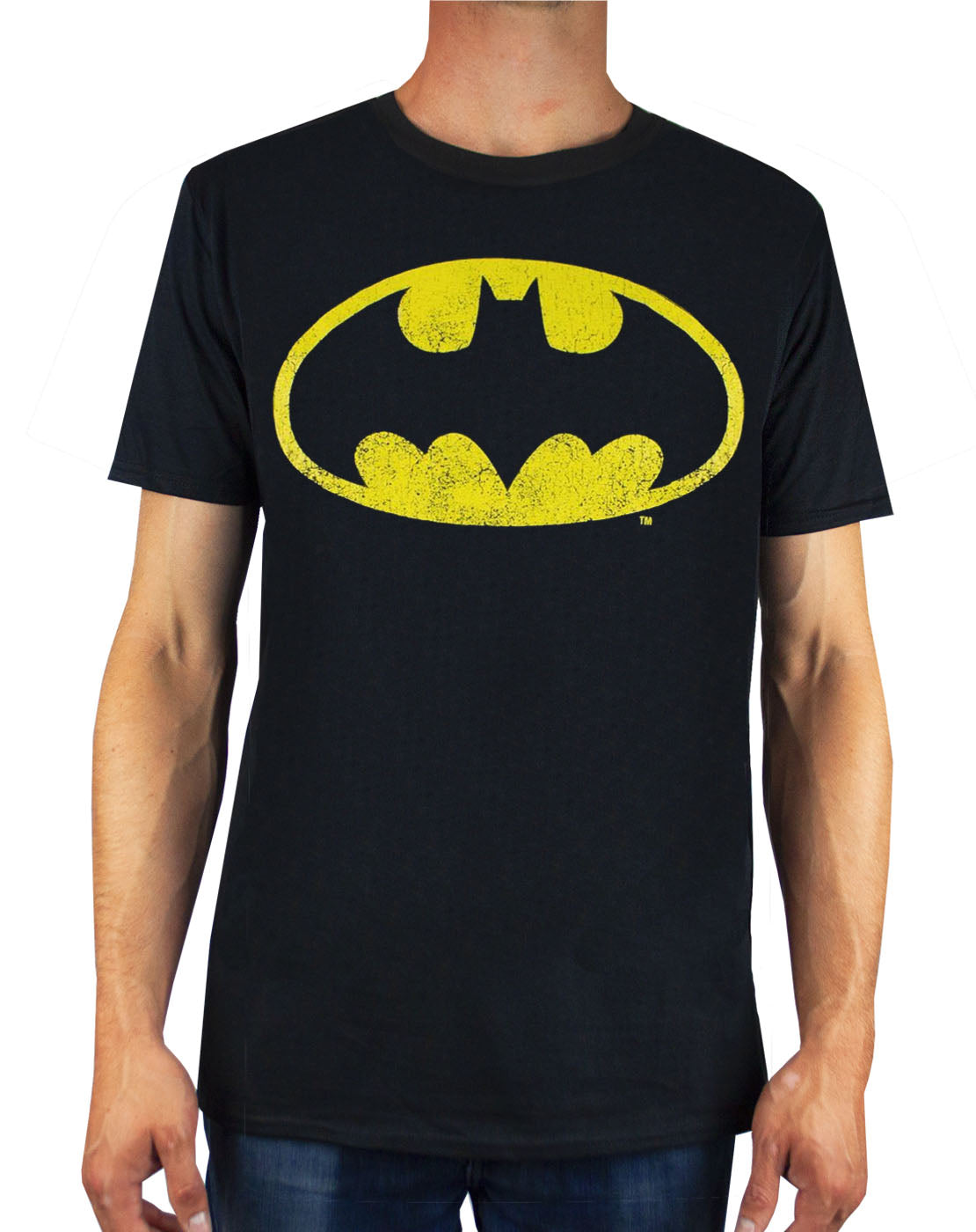 Batman Distressed Logo Men's T-Shirt — Vanilla Underground
