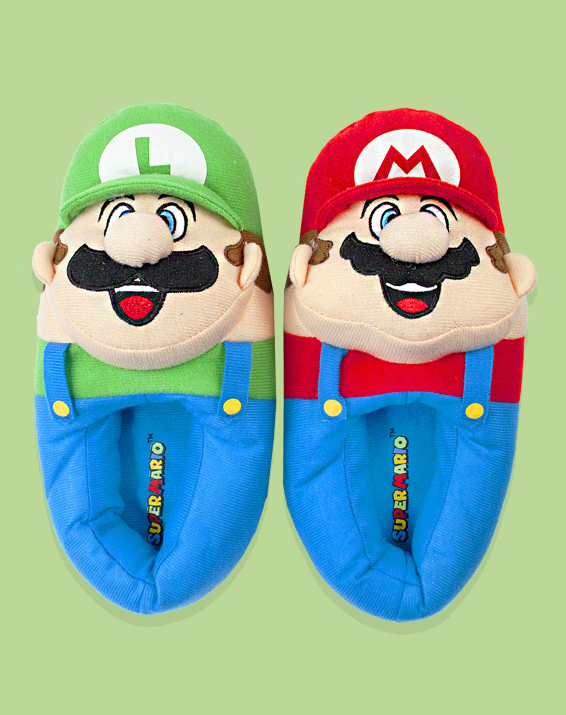 Nintendo Super Mario Bros Mario And Luigi Men's Novelty 3D Slippers ...