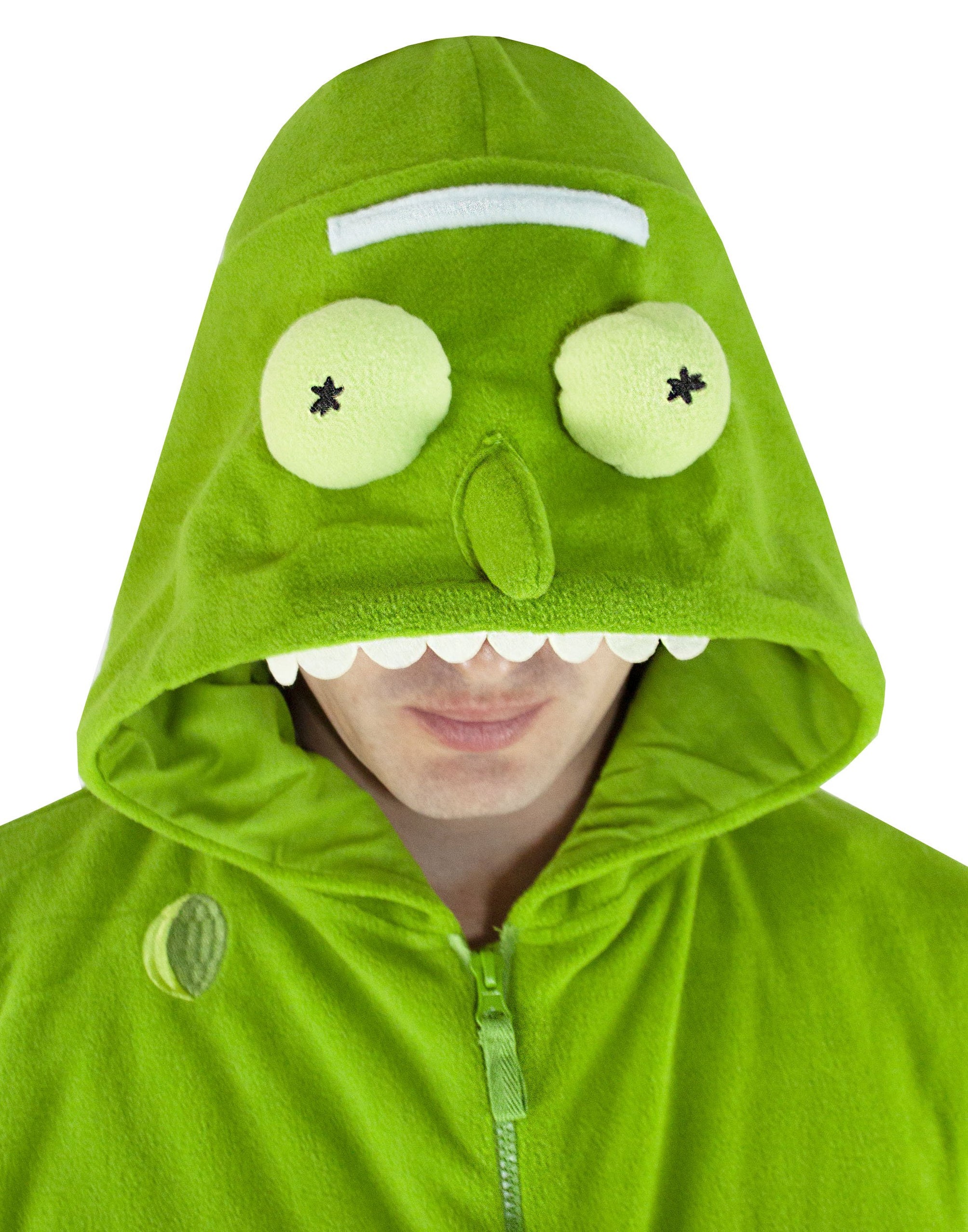 Rick and Morty Mens Pickle Rick Green Costume Onesie — Vanilla Underground