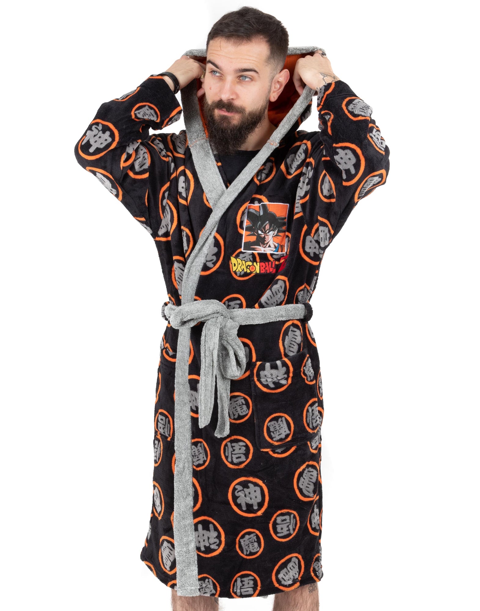 Dragon Ball Z Dressing Gown For Mens Anime Series Bathrobe — Vanilla ...