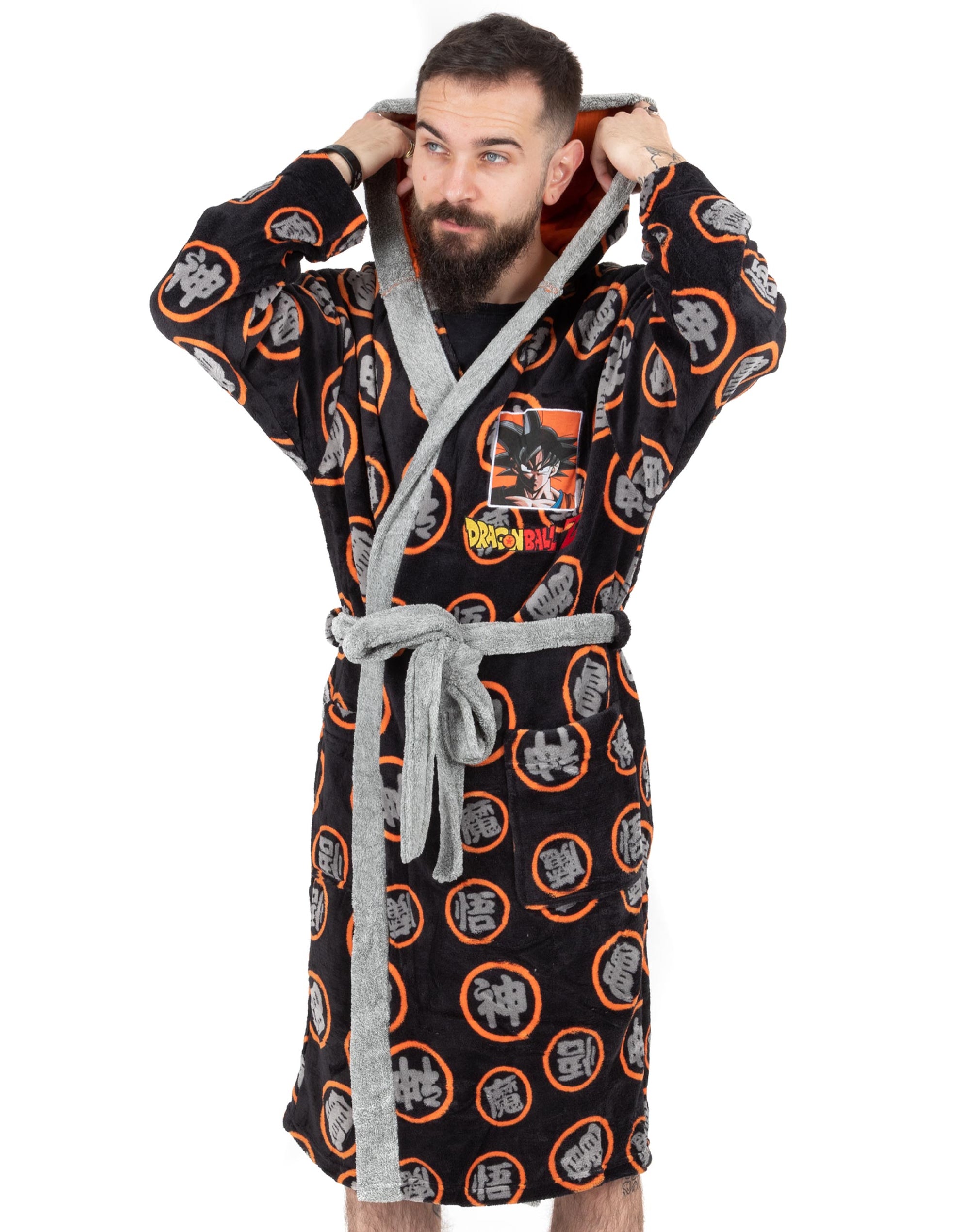 Dragon Ball Z Dressing Gown For Mens Anime Series Bathrobe — Vanilla ...
