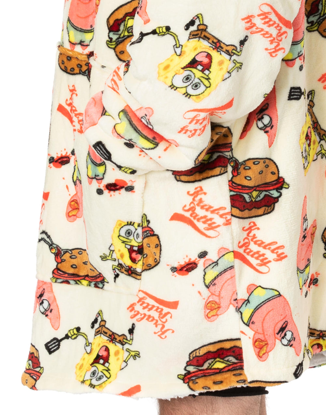 SpongeBob SquarePants Adult ‘VUddie’ Oversized Blanket Hoodie — Vanilla ...