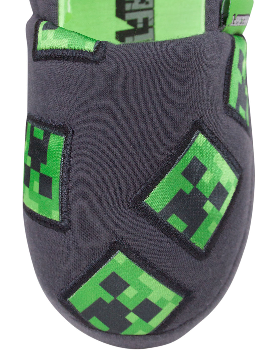 Minecraft Creeper Boy's Slippers - Grey — Vanilla Underground