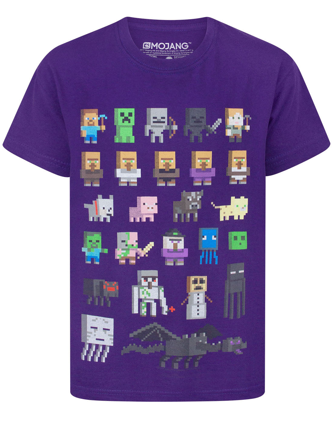 Minecraft Sprites Boy's Purple T-Shirt — Vanilla Underground