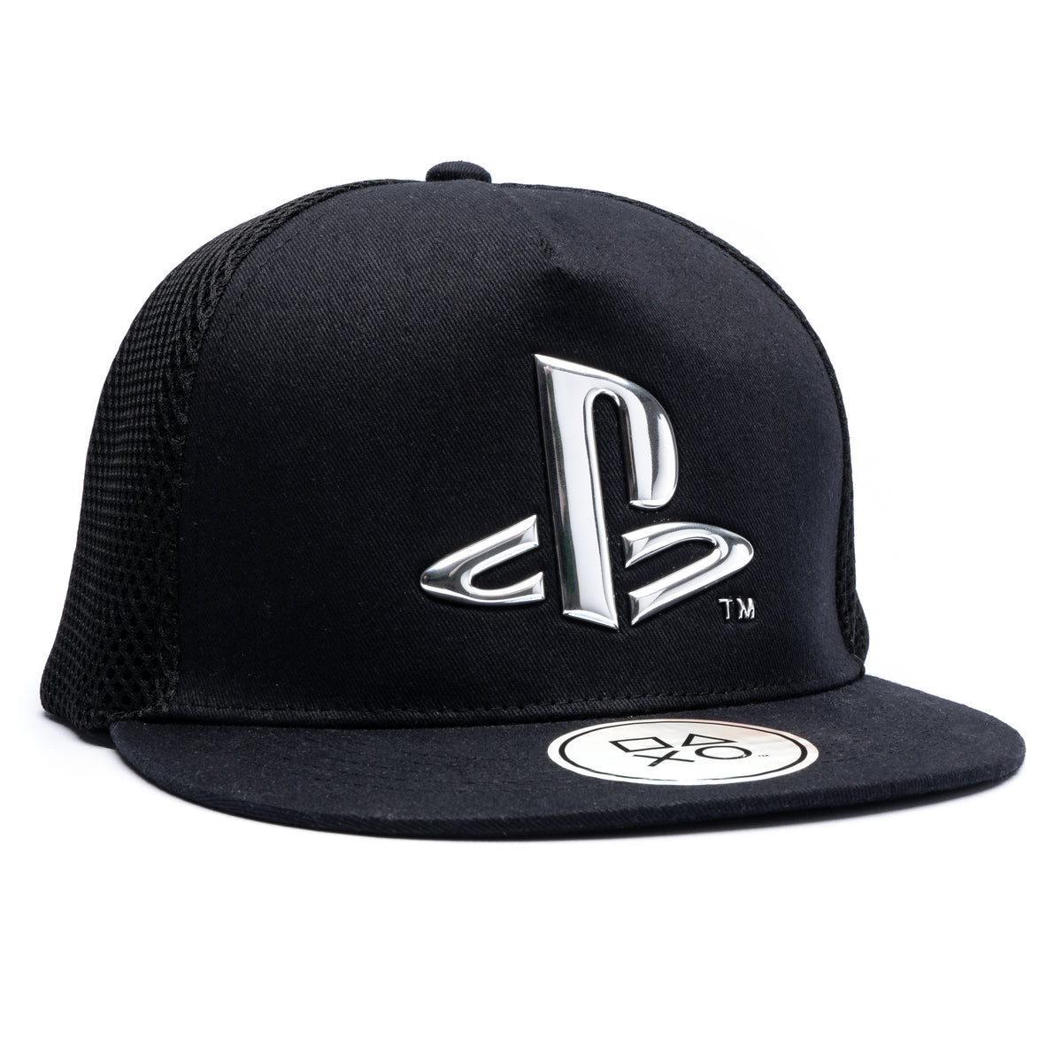 PlayStation Boy's Black Mesh Snapback Cap Hat — Vanilla Underground