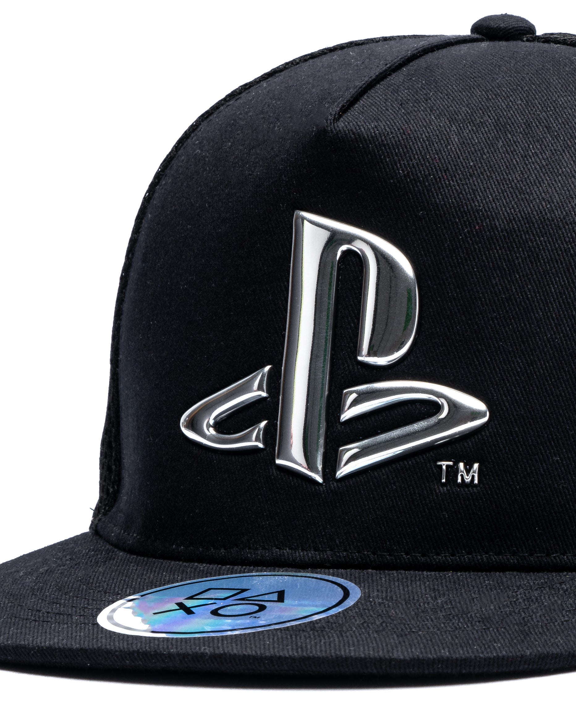 PlayStation Boy's Black Mesh Snapback Cap Hat — Vanilla Underground