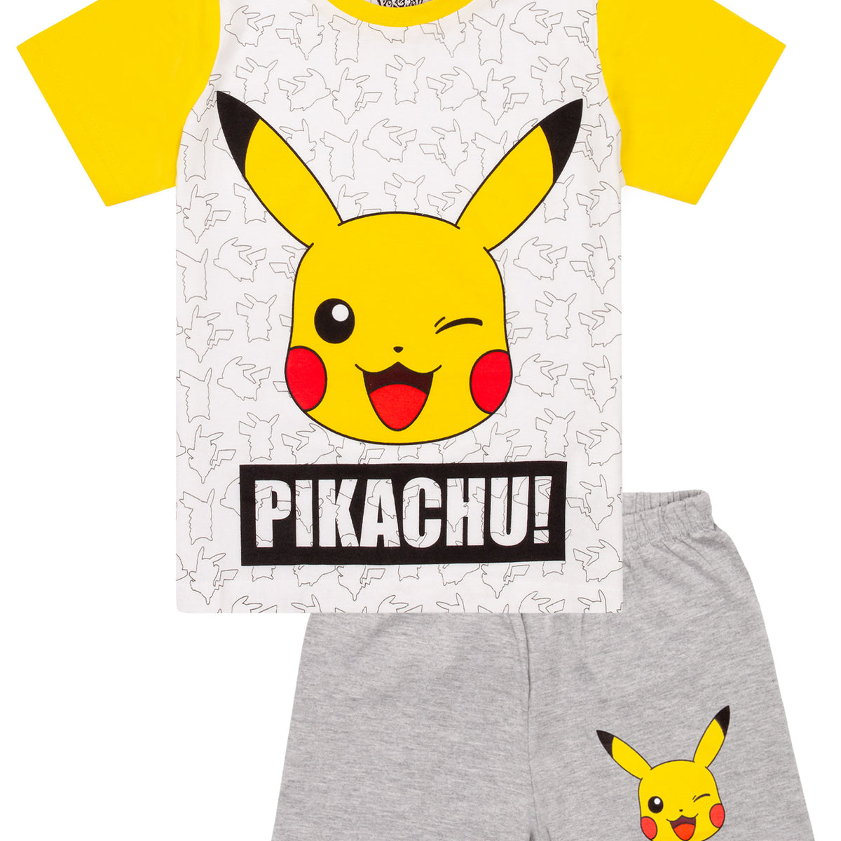 Pokemon Pikachu Face Boy's Short Pyjamas — Vanilla Underground