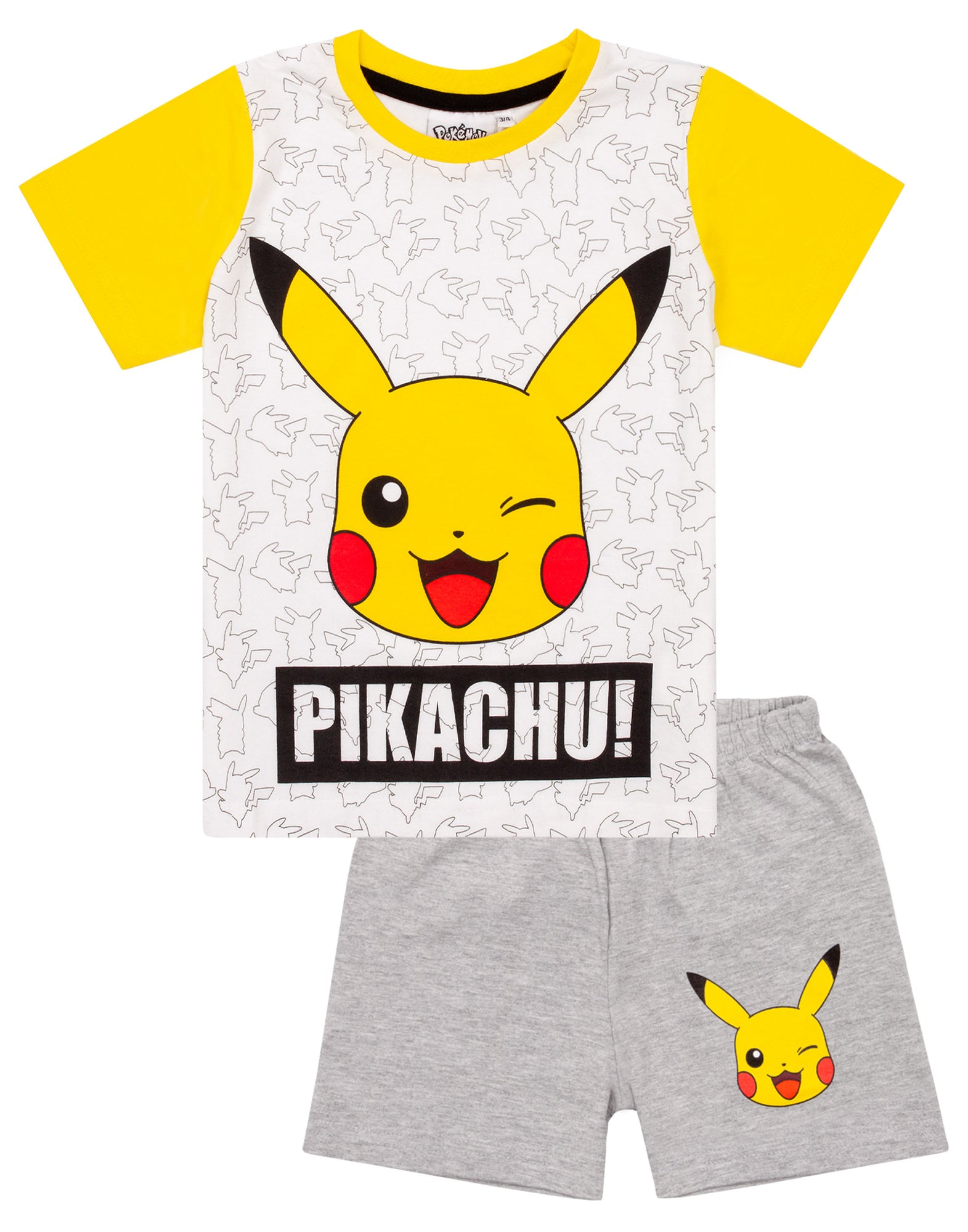 Pokemon Pikachu Face Boy's Short Pyjamas — Vanilla Underground