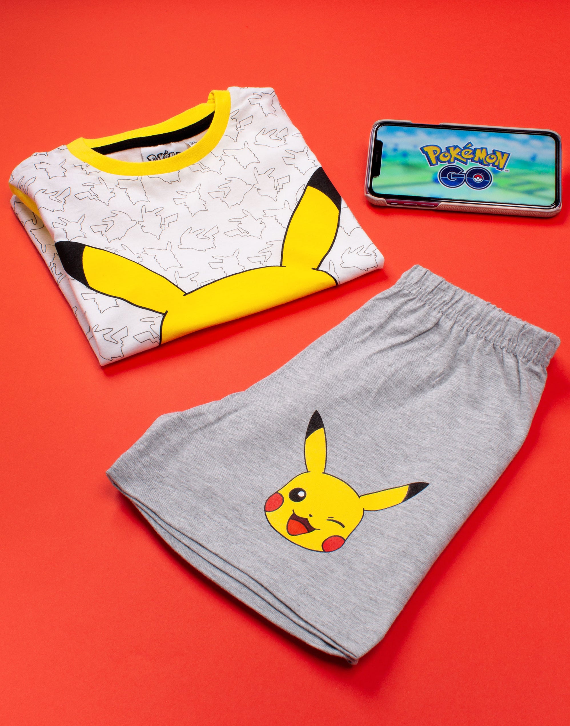 Pokemon Pikachu Face Boy's Short Pyjamas — Vanilla Underground