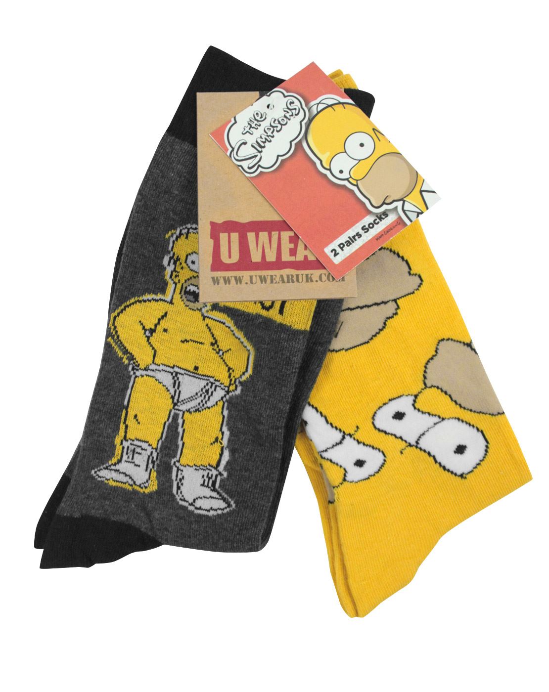 Simpsons 2 Pack Men's Socks — Vanilla Underground