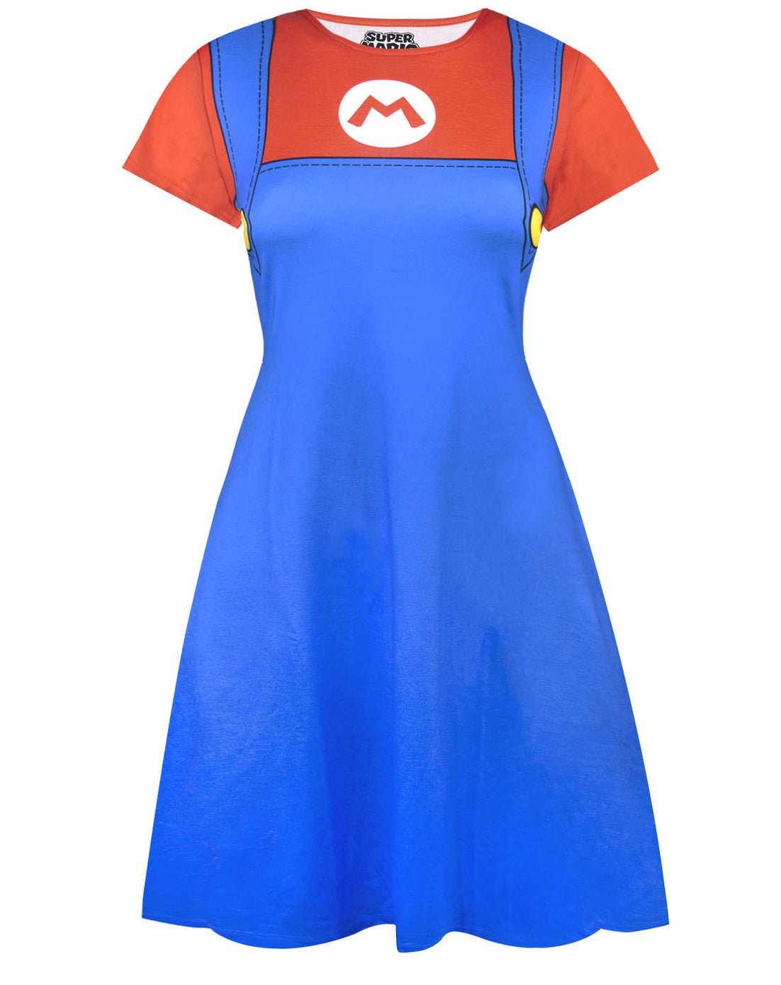 Super Mario Women's Costume Dress Ladies Fancy Dress Party Cosplay ...