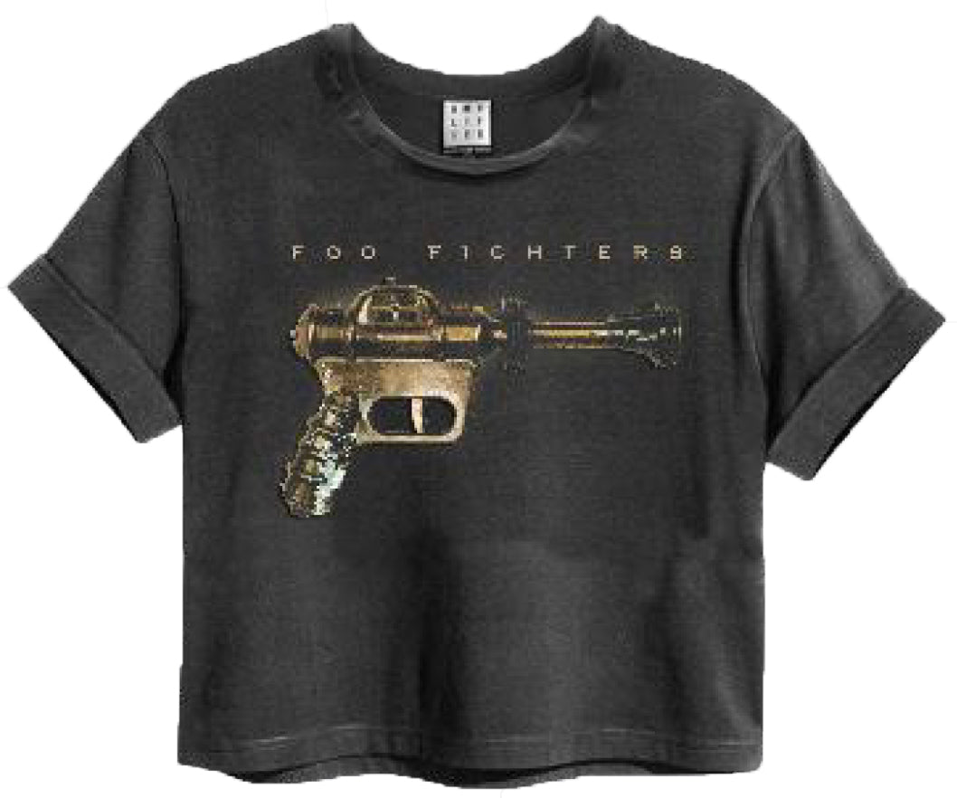 Amplified Foo Fighters Ray Gun Women's Cropped T-Shirt — Vanilla ...